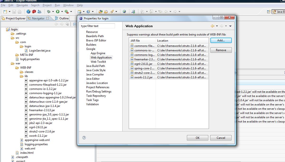 Creating Struts2 application on Google App Engine (GAE) – Shekhar Gulati