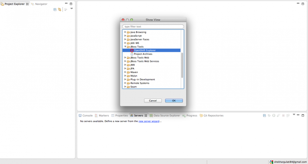 Choose OpenShift Explorer – Shekhar Gulati