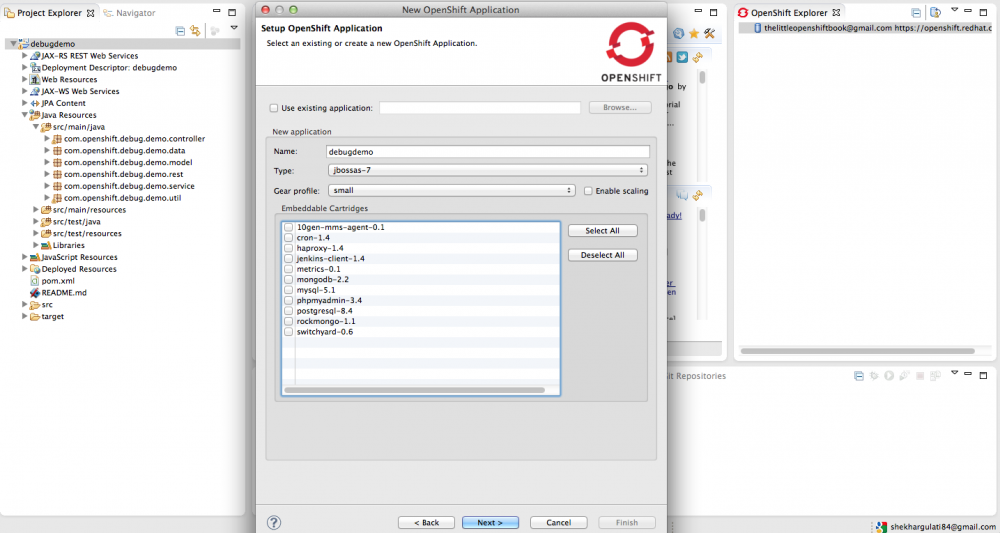 Setup OpenShift Application – Shekhar Gulati