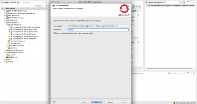 Sign in to OpenShift Application Creation – Shekhar Gulati